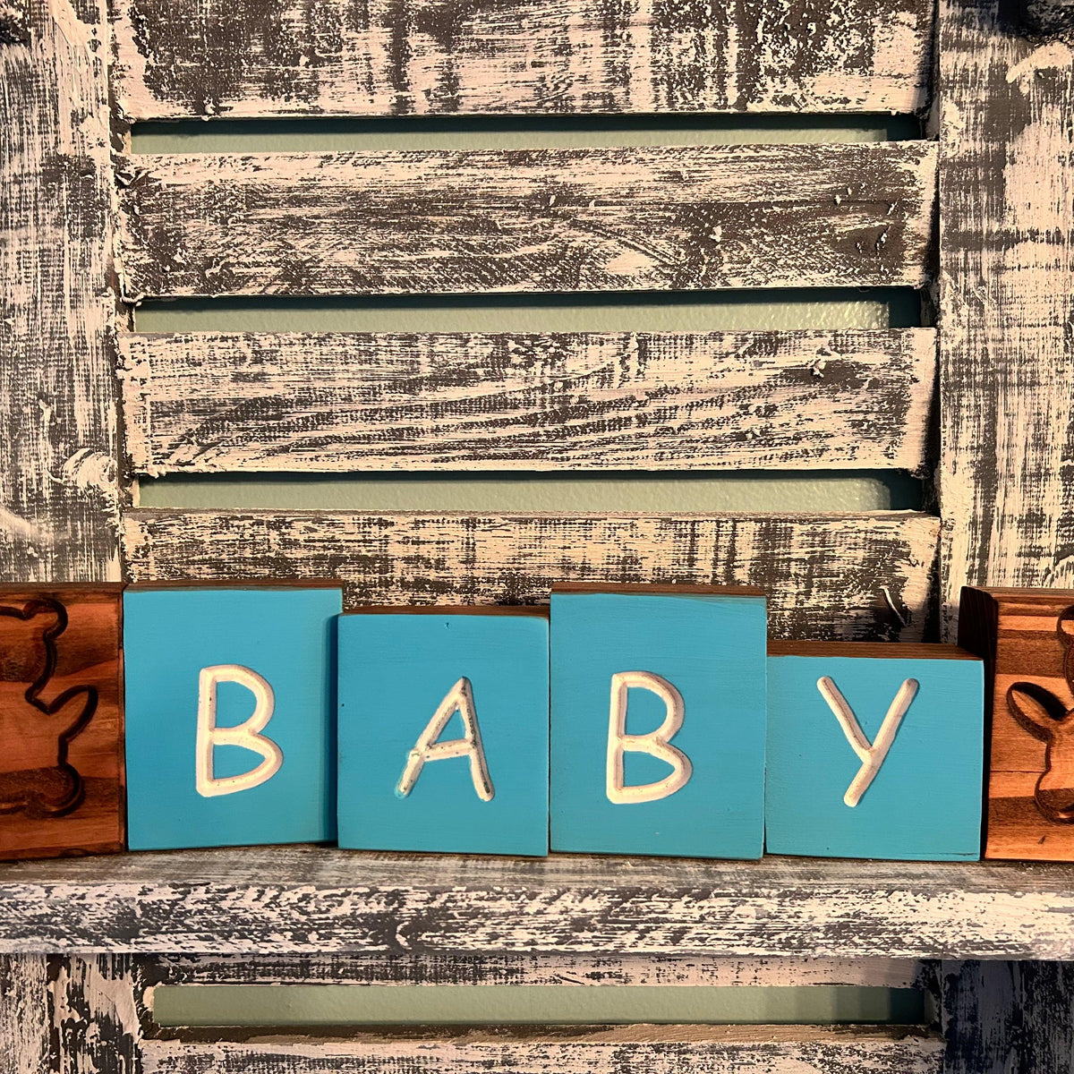 Custom Carved Baby Blocks – Port Royal Woodworks
